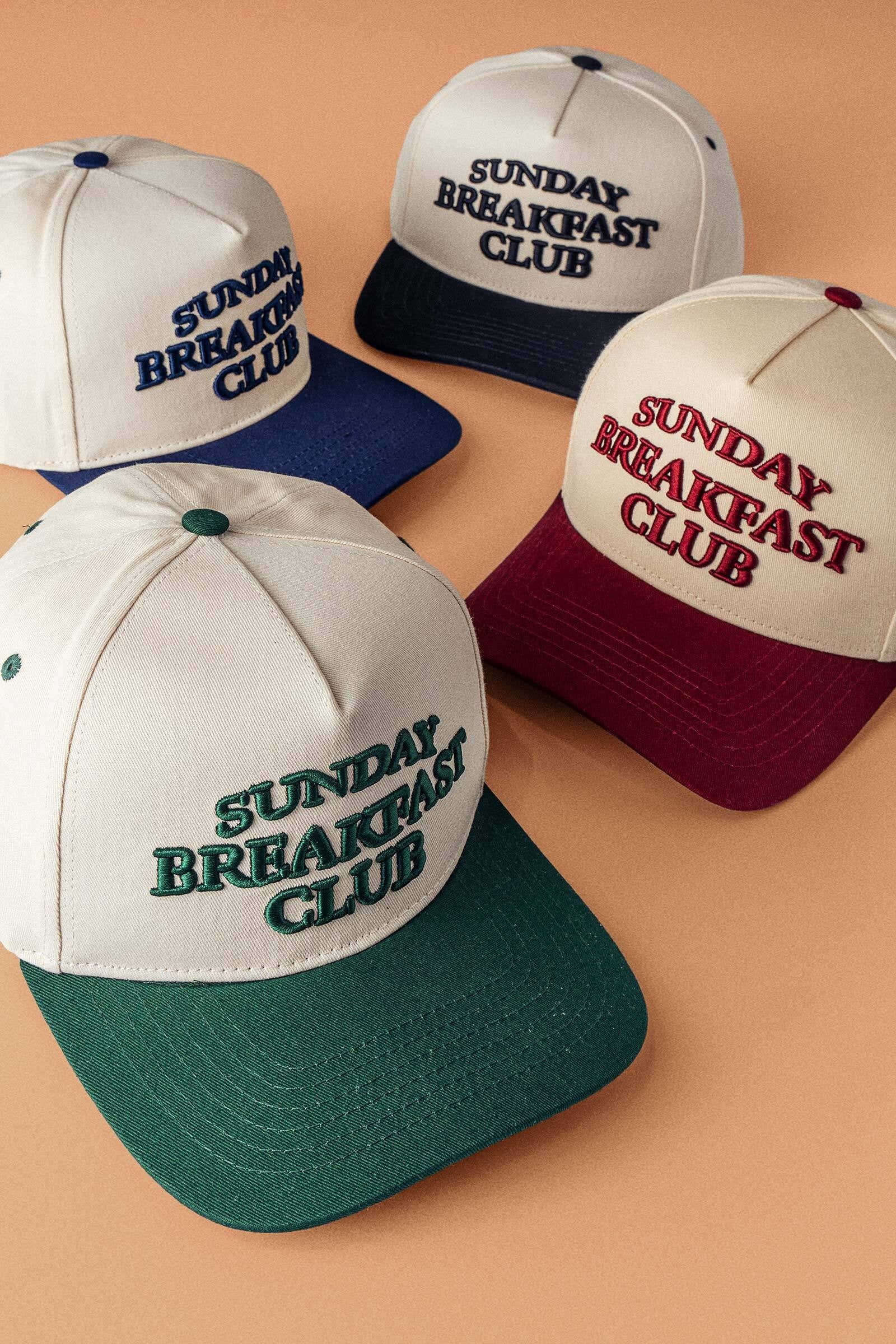 Sunday Breakfast Club Embroidered Trucker Hat – Trend Notes